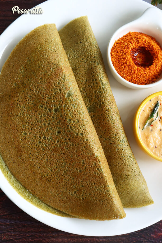 Pesarattu Recipe | Moong Dal Dosa Recipe - Sharmis Passions