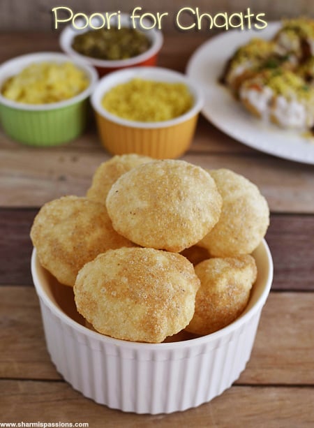 How to make Puris for Chaat - Sharmis Passions