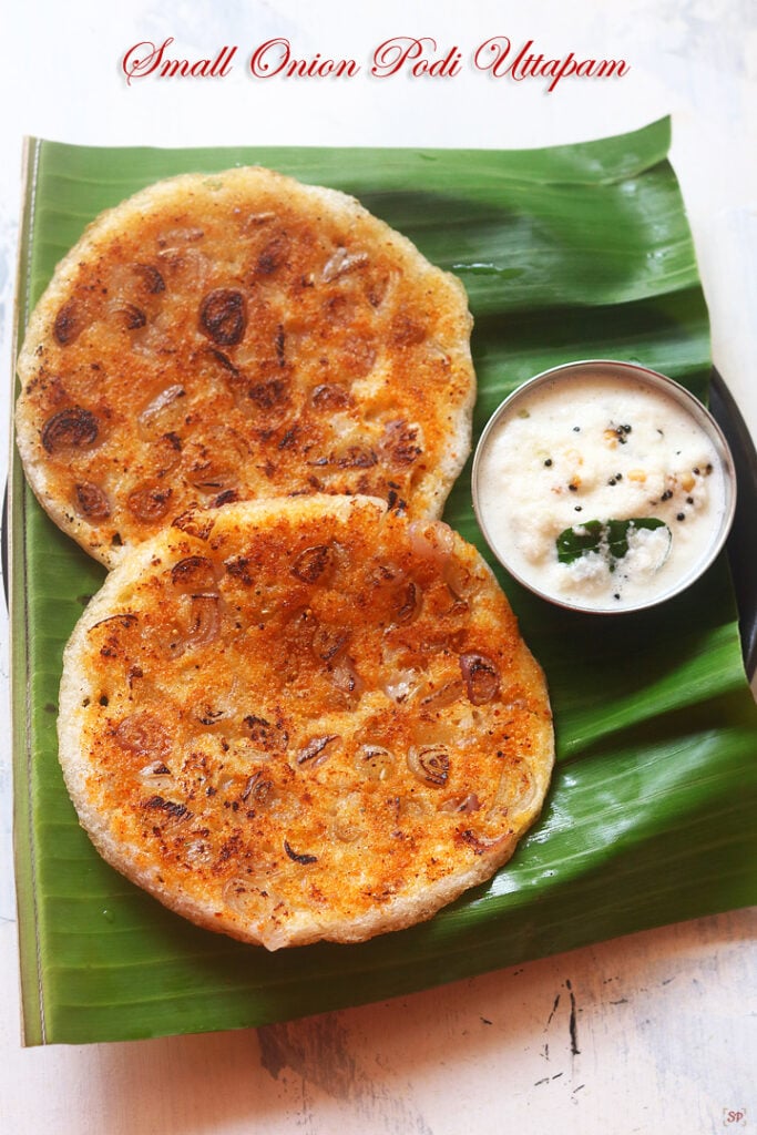 Onion Uttapam Recipe | Onion Uthappam Recipe - Sharmis Passions