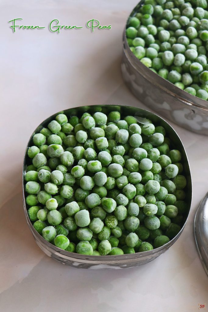 Frozen Peas | How to store Green Peas - Sharmis Passions