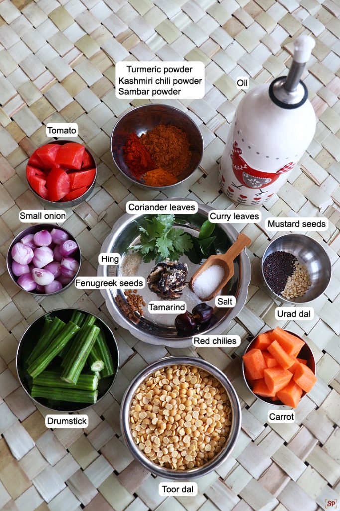 Sambar Recipe | South Indian Sambar Recipe- Sharmis Passions