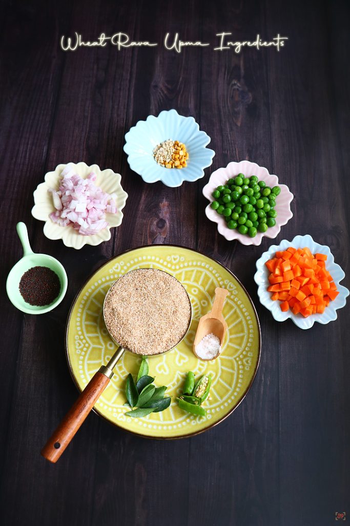 Wheat Rava Upma Recipe - Sharmis Passions