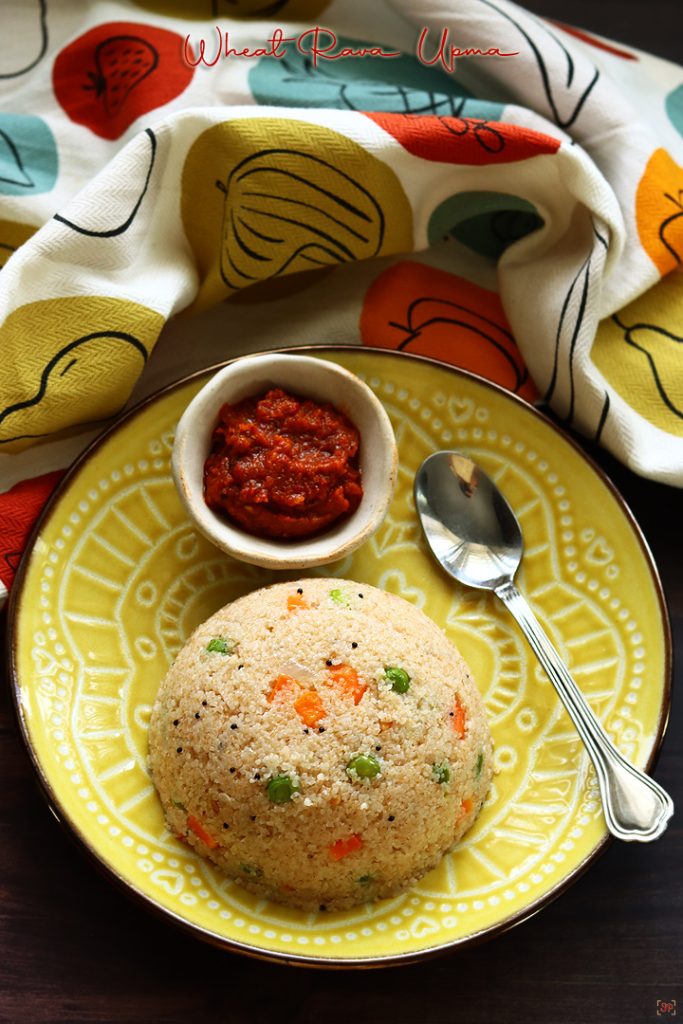 Wheat Rava Upma Recipe - Sharmis Passions