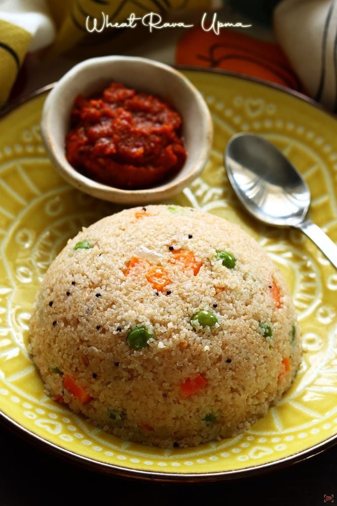 Wheat Rava Upma Recipe - Sharmis Passions