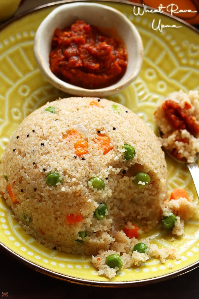 Wheat Rava Upma Recipe - Sharmis Passions