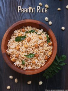 Peanut Rice Recipe | Groundnut Rice Recipe - Sharmis Passions