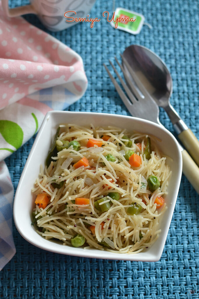 Semiya Upma Recipe | Vermicelli Upma Recipe - Sharmis Passions