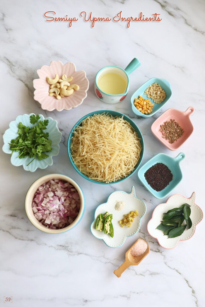 Semiya Upma Recipe | Vermicelli Upma Recipe - Sharmis Passions