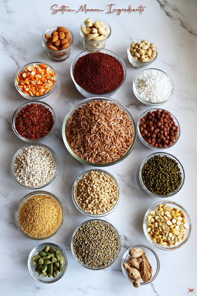 Sathu Maavu | Health Mix Recipe- Sharmis Passions