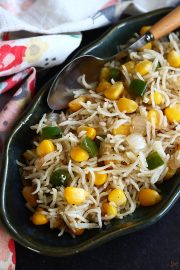 Corn Rice Recipe (Corn Fried Rice Recipe) - Sharmis Passions