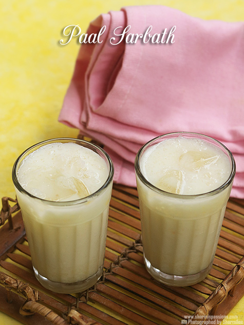 Paal Sarbath Recipe - Sharmis Passions