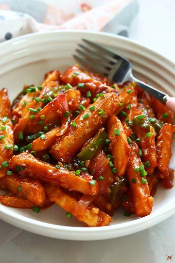 Chilli Potato Recipe | Honey Chilli Potato Recipe - Sharmis Passions