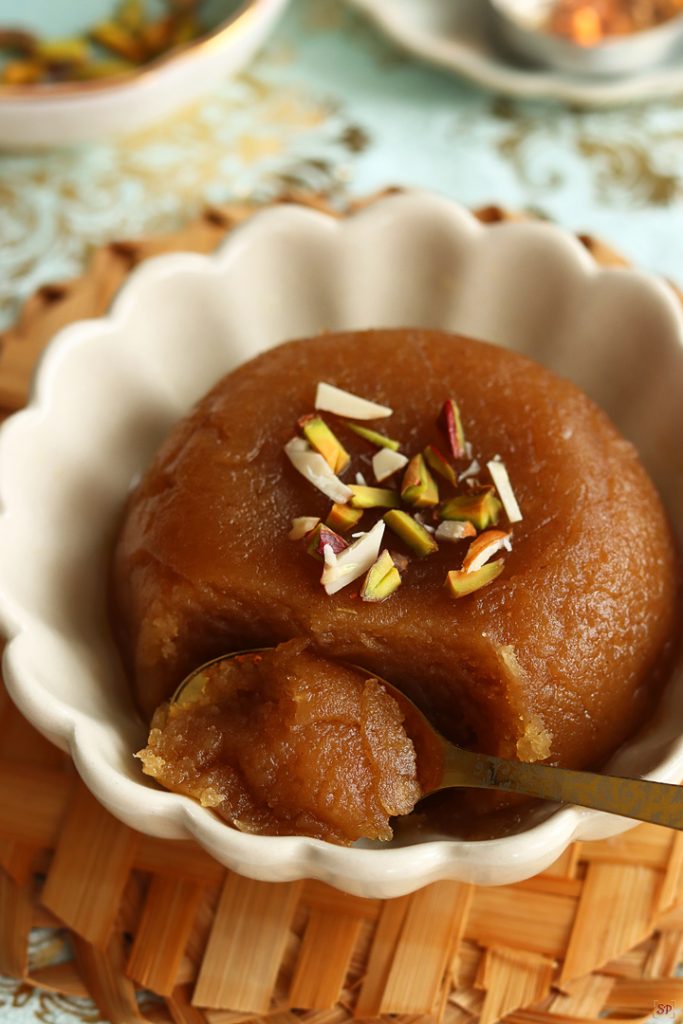 Wheat Halwa Recipe | Atta Halwa Recipe - Sharmis Passions