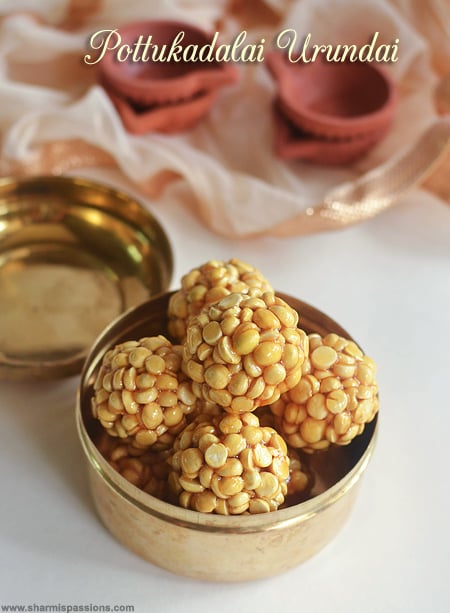 Pottukadalai Urundai Recipe - Sharmis Passions