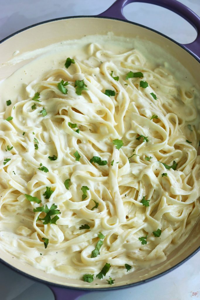 Alfredo Pasta Recipe | Fettuccine Alfredo Pasta Recipe- Sharmis Passions