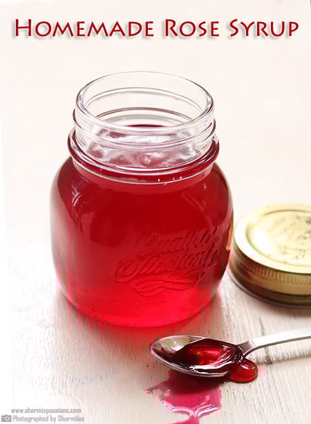 Rose Syrup Recipe - Sharmis Passions