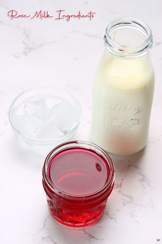Rose Milk Recipe - Sharmis Passions