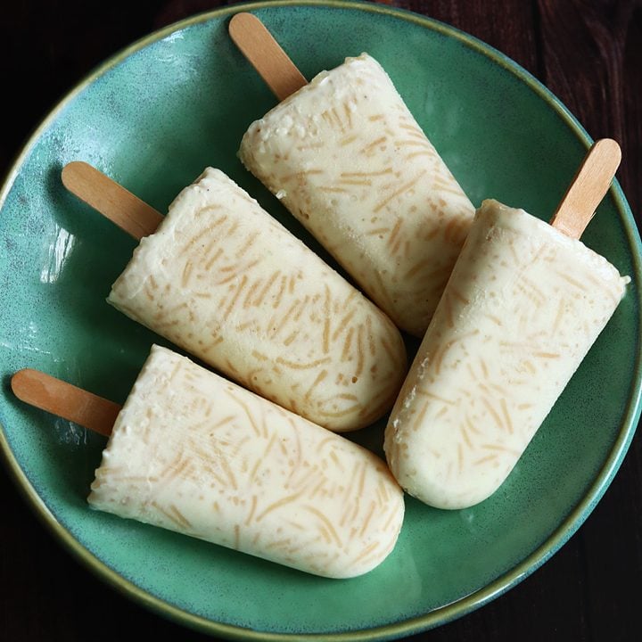 Semiya Ice Recipe | Vermicelli Popsicle Recipe - Sharmis Passions