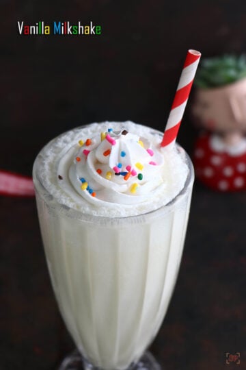 Vanilla Milkshake Recipe (Vanilla Shake Recipe) - Sharmis Passions