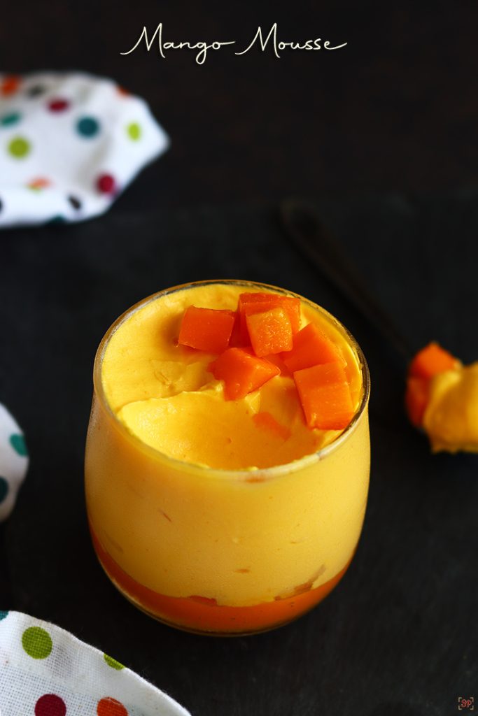 Mango Mousse Recipe | 3 Ingredient Mango Mousse - Sharmis Passions