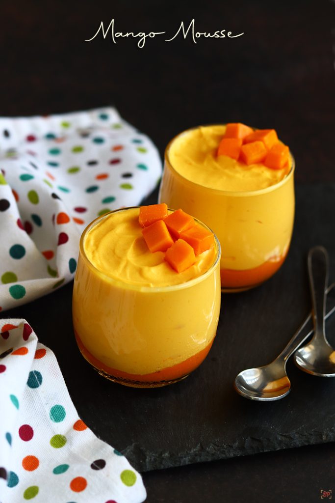 Mango Mousse Recipe | 3 Ingredient Mango Mousse - Sharmis Passions
