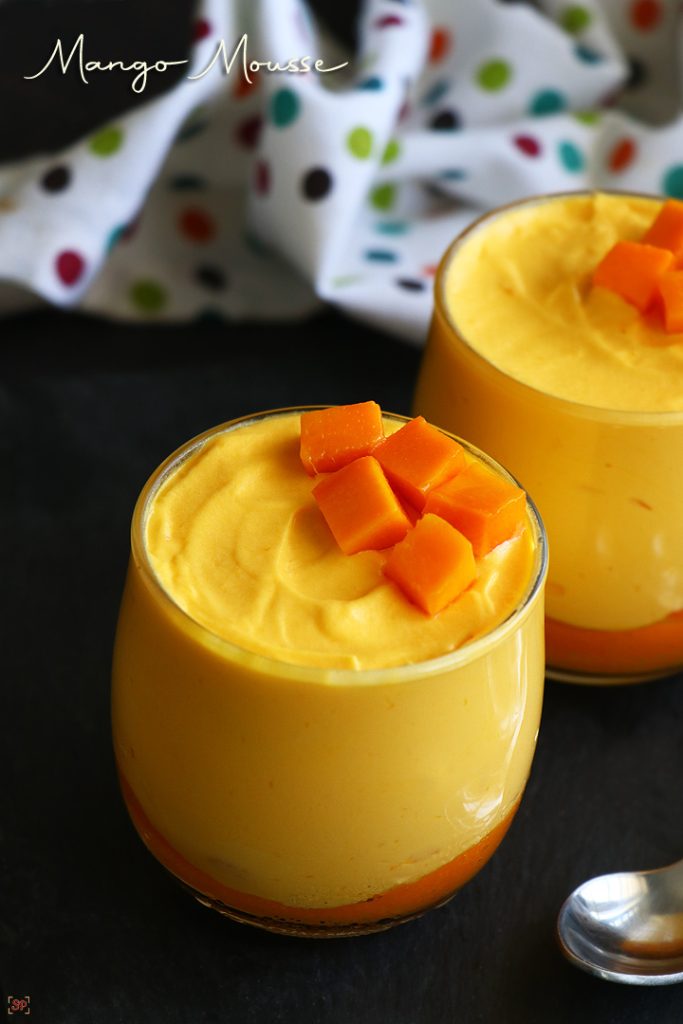 Mango Mousse Recipe | 3 Ingredient Mango Mousse - Sharmis Passions