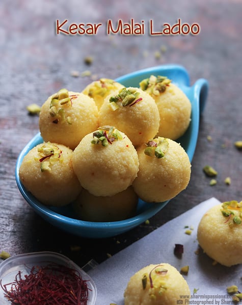 Malai Ladoo Recipe | Paneer Laddu Recipe - Sharmis Passions