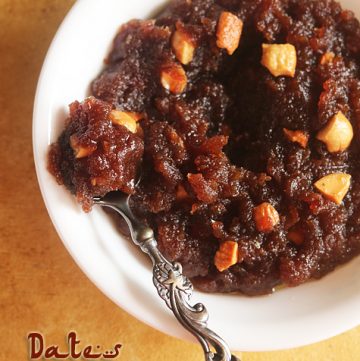Dates Halwa Recipe - Sharmis Passions