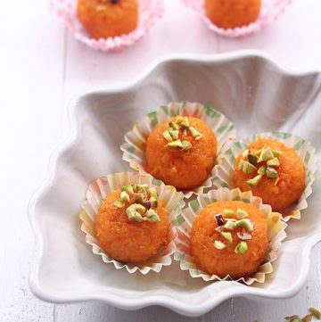 Carrot Laddu Recipe | Carrot Ladoo Recipe - Sharmis Passions