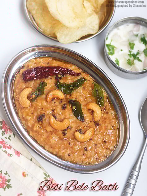 Bisi Bele Bath Recipe | Bisibelebath - Sharmis Passions