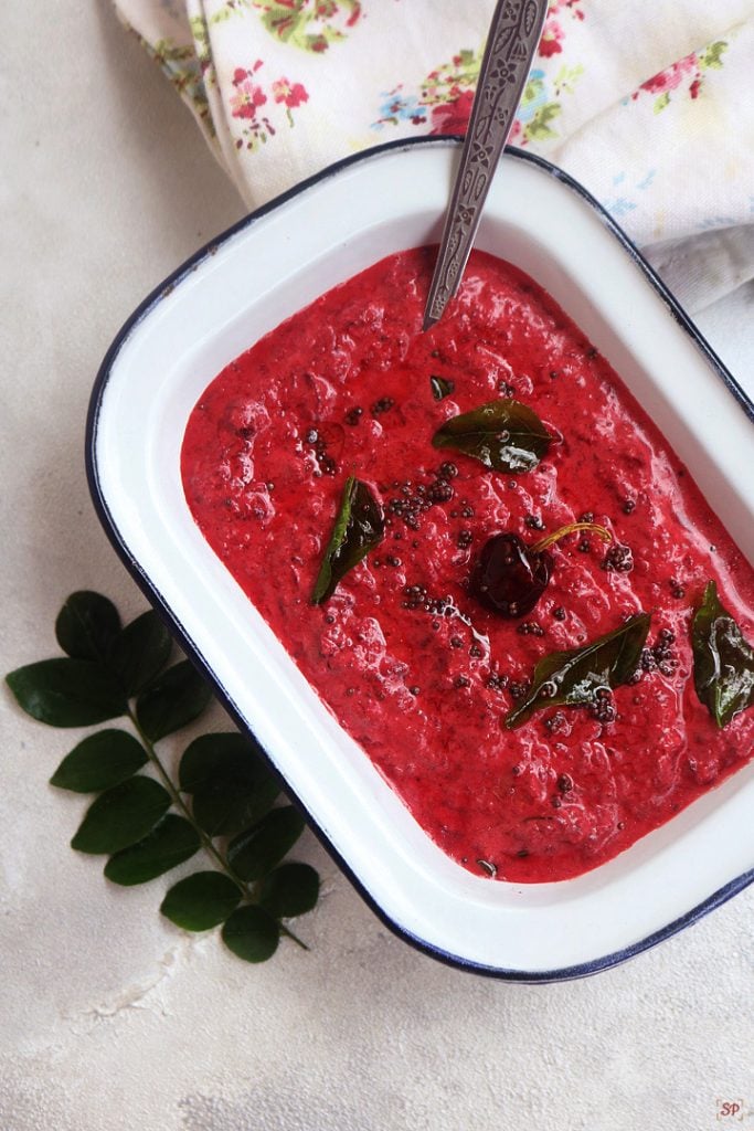 Beetroot Pachadi Recipe | Beetroot Thayir Pachadi Recipe- Sharmis Passions