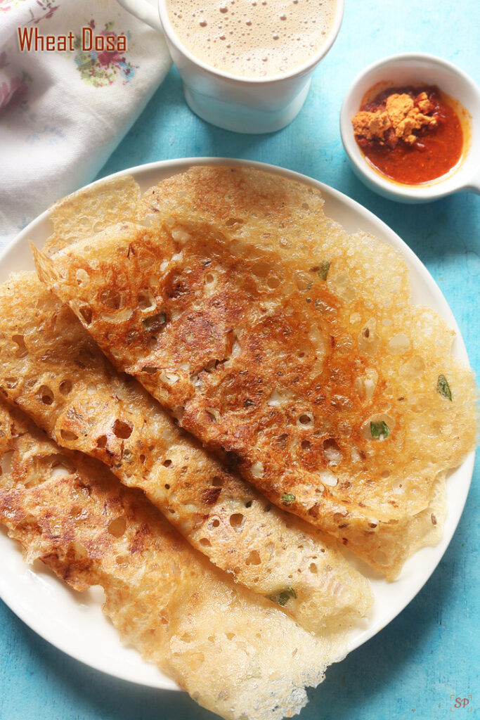 Wheat Dosa Recipe | Godhuma Dosa Recipe - Sharmis Passions
