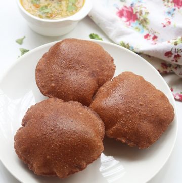 Ragi Poori Recipe | Finger Millet Poori Recipe - Sharmis Passions