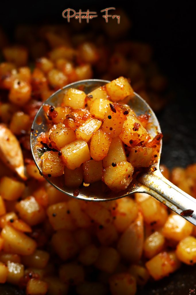 Potato Fry Recipe | Aloo Fry Recipe - Sharmis Passions