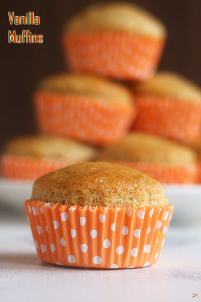 Vanilla Muffins Recipe - Bakery Style - Sharmis Passions