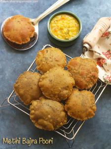 Bajra Poori Recipe - Sharmis Passions