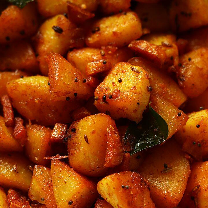 Potato Roast Recipe - Sharmis Passions