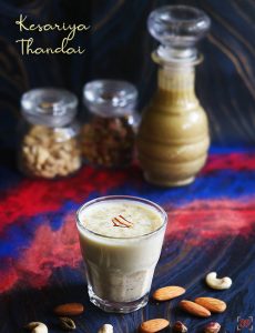 Thandai Syrup Recipe | Kesariya Thandai Recipe - Sharmis Passions