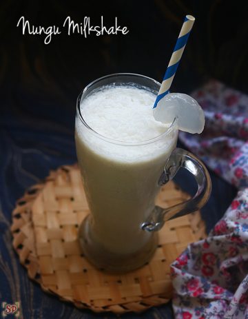 Nungu Milkshake Recipe - Sharmis Passions
