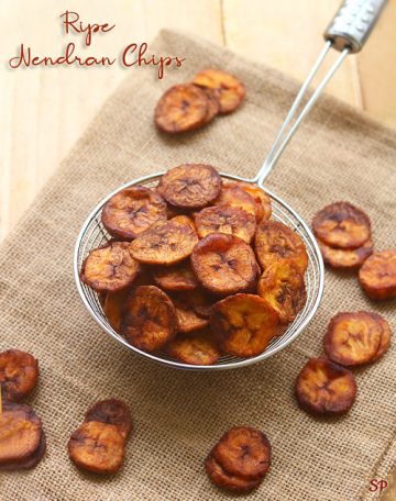 Ripe Nendran Banana Chips Recipe - Sharmis Passions