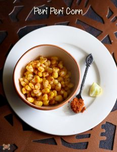 Peri peri corn recipe | Piri piri corn recipe - Sharmis Passions