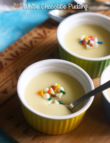 White Chocolate Pudding Recipe - Sharmis Passions