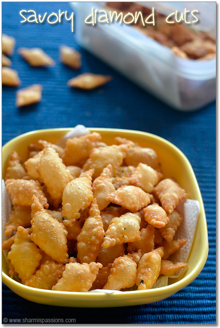 Savory Diamond Cuts Recipe - Sharmis Passions