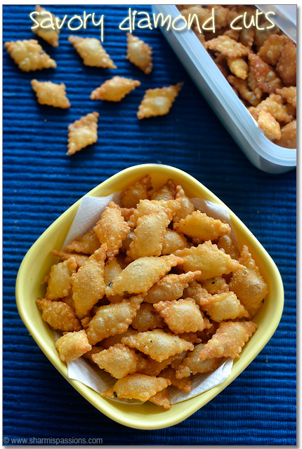 Savory Diamond Cuts Recipe - Sharmis Passions