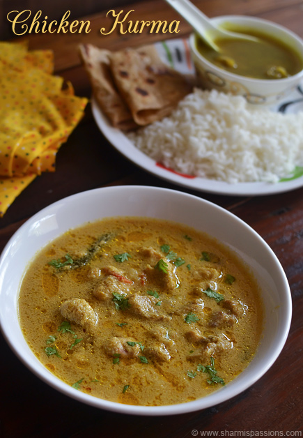 Chicken Kurma Recipe - Sharmis Passions