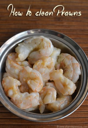 How to clean prawns | How to devein prawns - Sharmis Passions