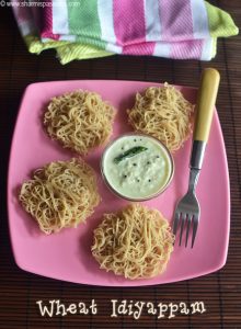 Wheat Idiyappam Recipe (Godhumai Idiyappam) - Sharmis Passions