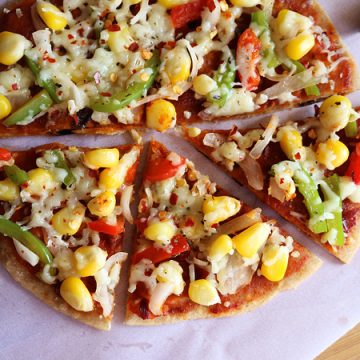 Chapati Pizza Recipe - Sharmis Passions