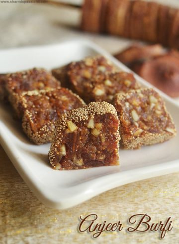 Anjeer Barfi Recipe | Anjeer Burfi Recipe - Sharmis Passions