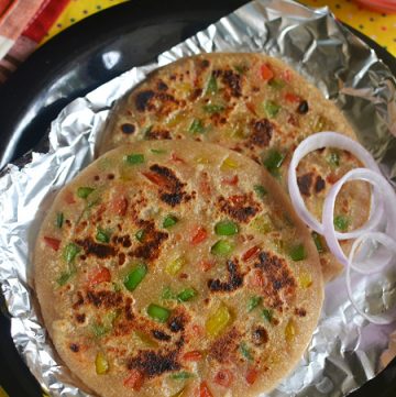 Capsicum Paratha Recipe- Sharmis Passions